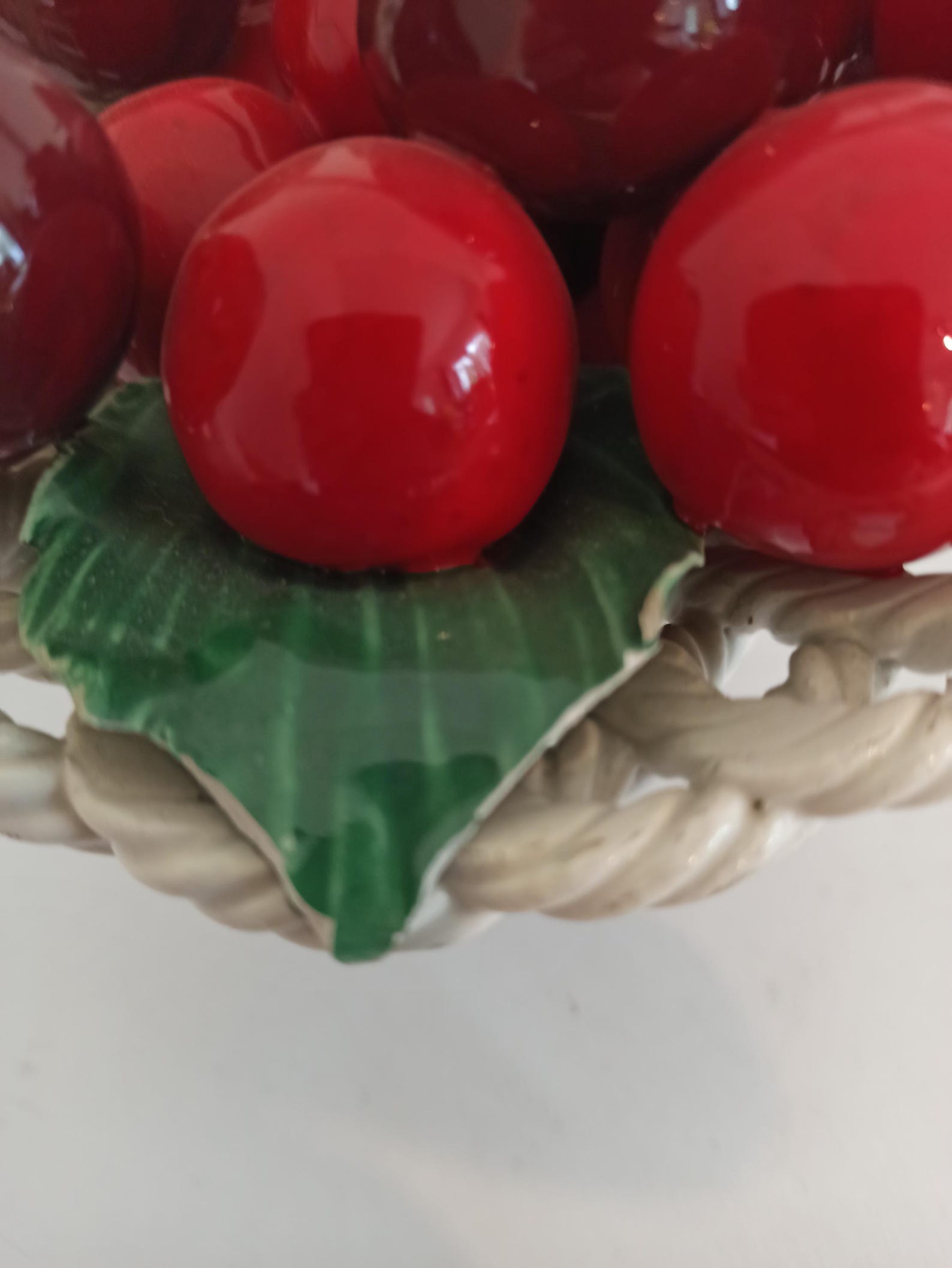 Vintage Ceramic Fruit Bowl With Ceramic Fruit. Made in Italy. Very Good ...