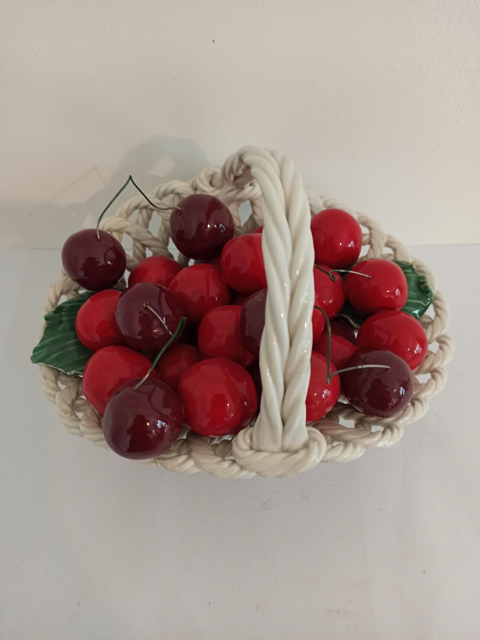 Vintage Ceramic Fruit Bowl With Ceramic Fruit. Made in Italy. Very Good ...