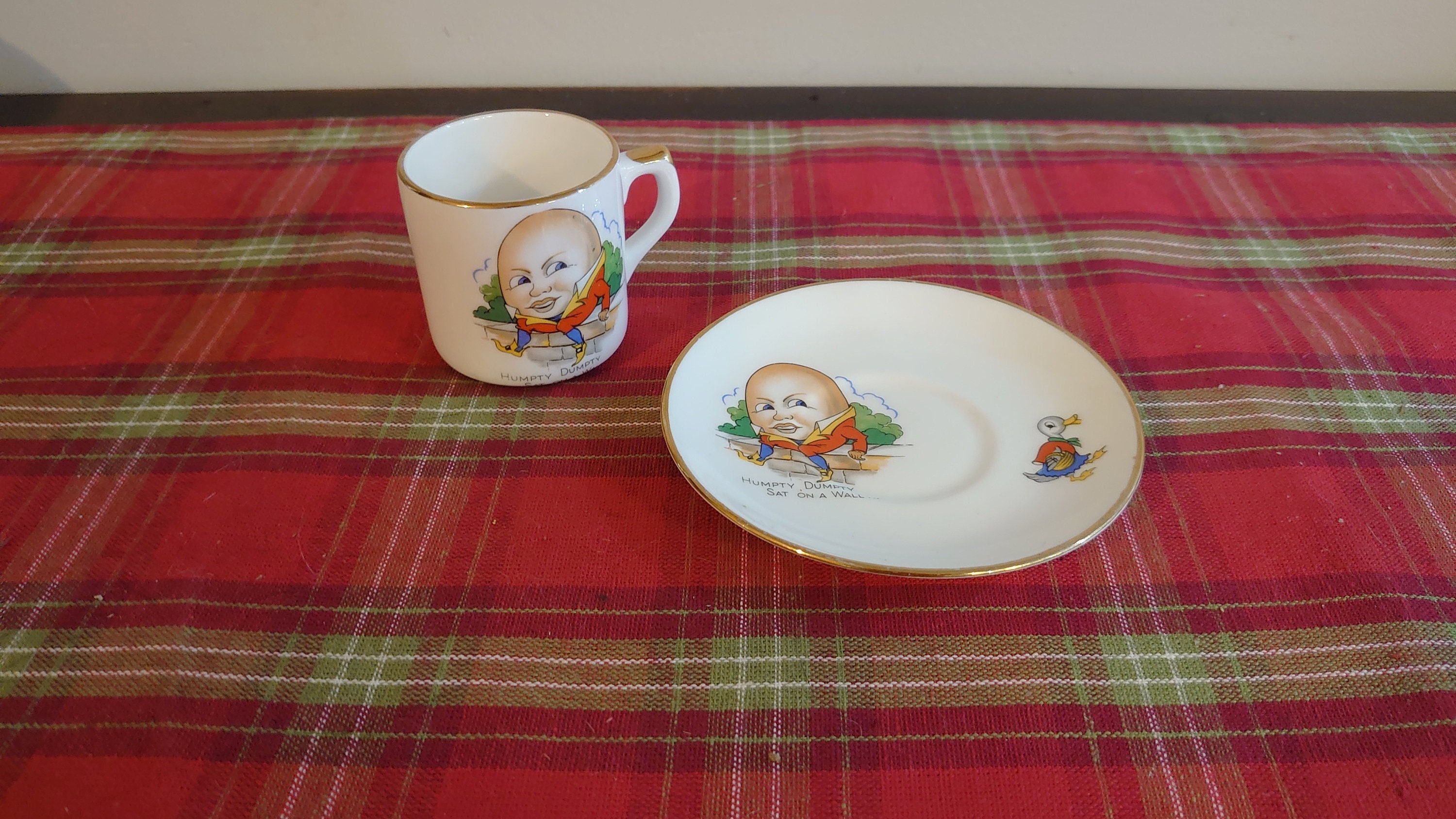 Humpty Dumpty Cup and Saucer Duo Dorchester Fine China - Etsy