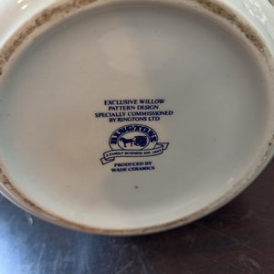 Ringtons Biscuit /cookie Jar. Designed by Wade. Willow Pattern. Blue ...