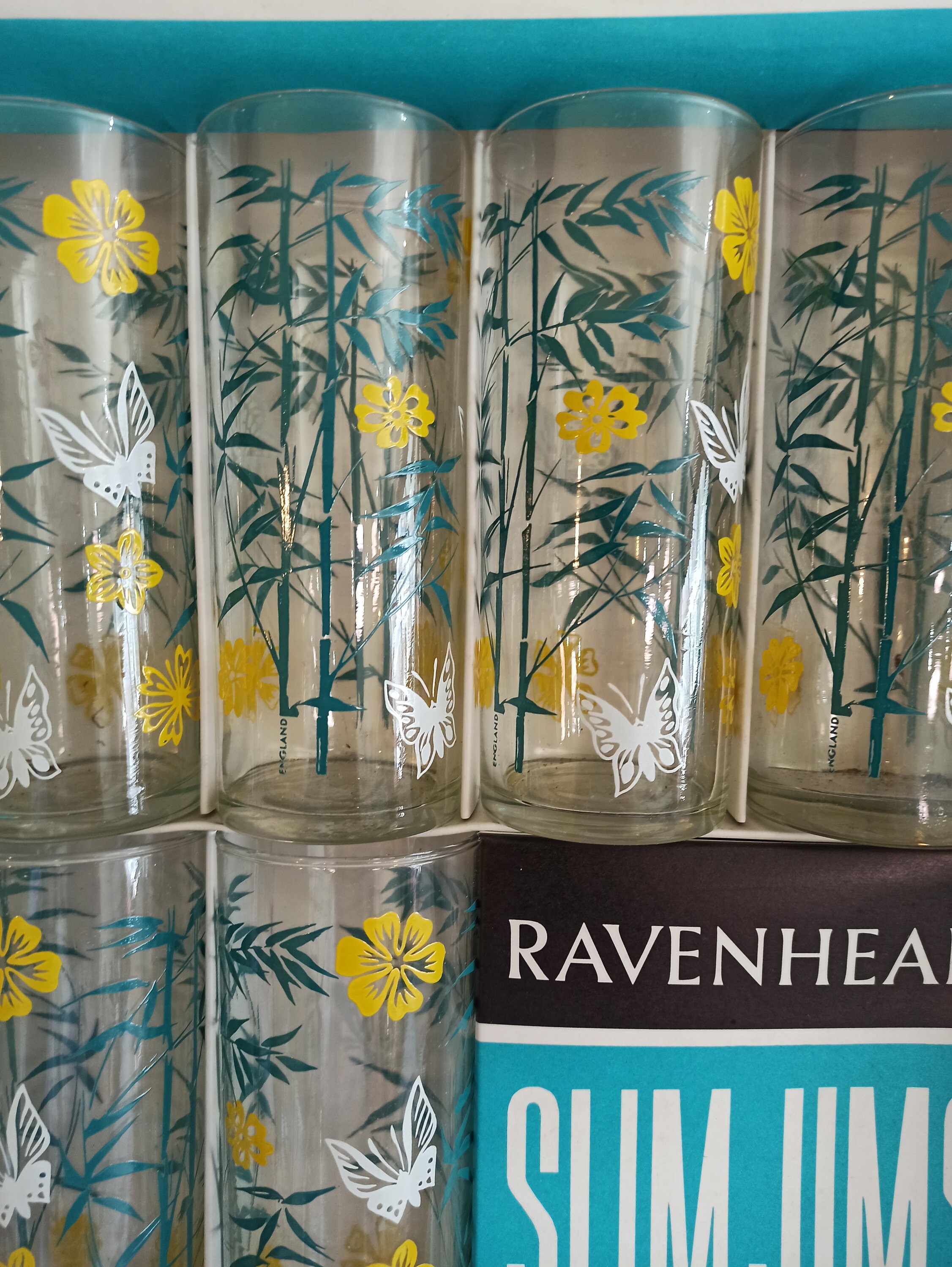 Set of 6 Ravenhead Slim Jims Lemonade Glasses. C1960s. | Etsy