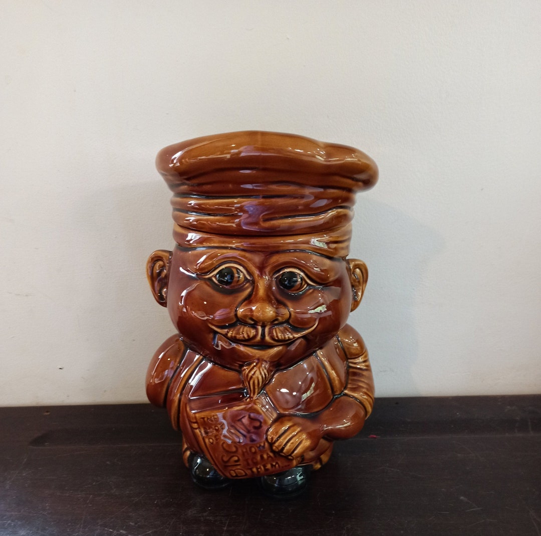 Vintage Treacle Glazed Biscuit Barrel / Cookie Jar. Very Good Condition ...