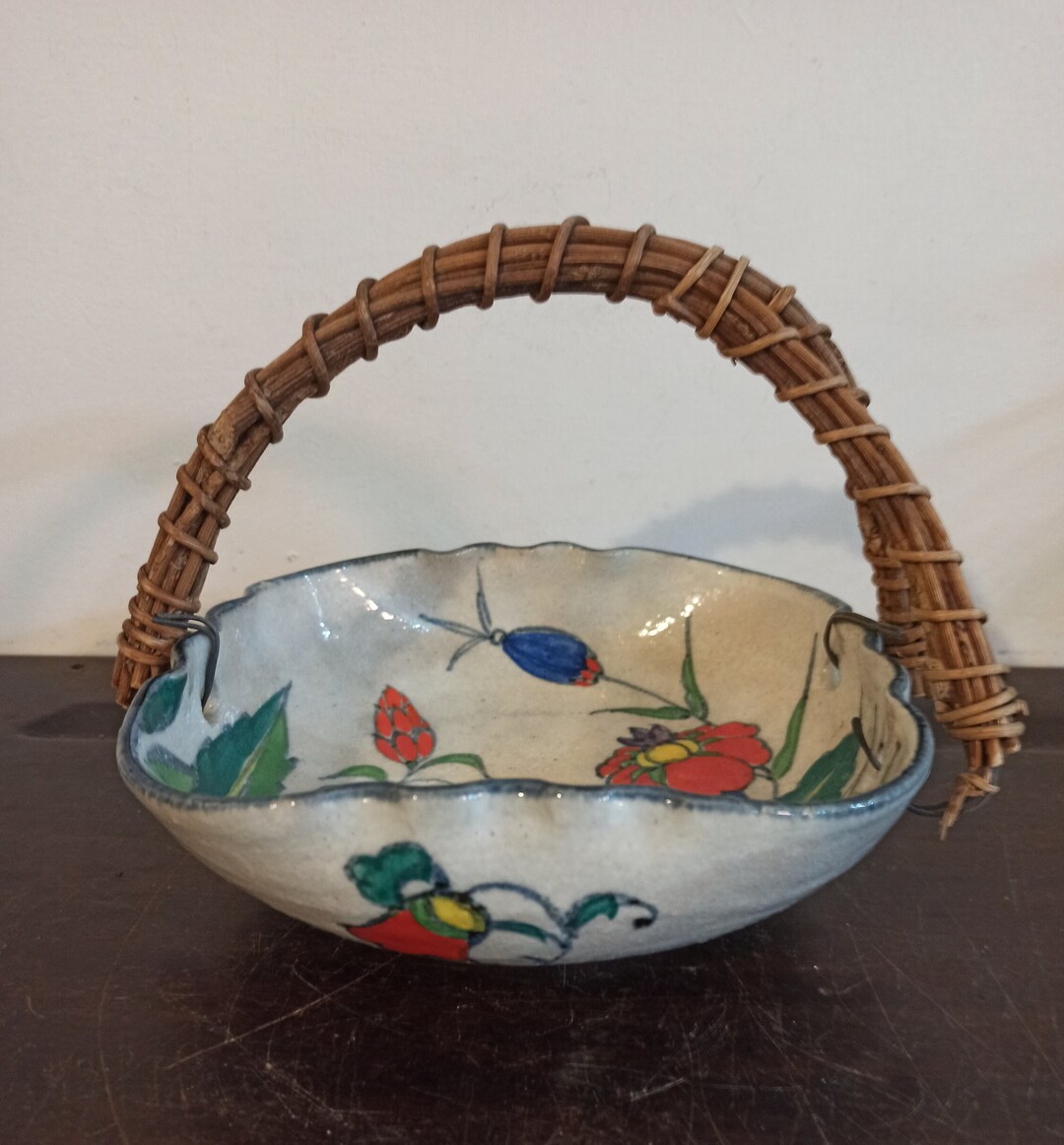 Antique Chinese or Japanese Bon Bon Dish With Handle / Ornamental ...