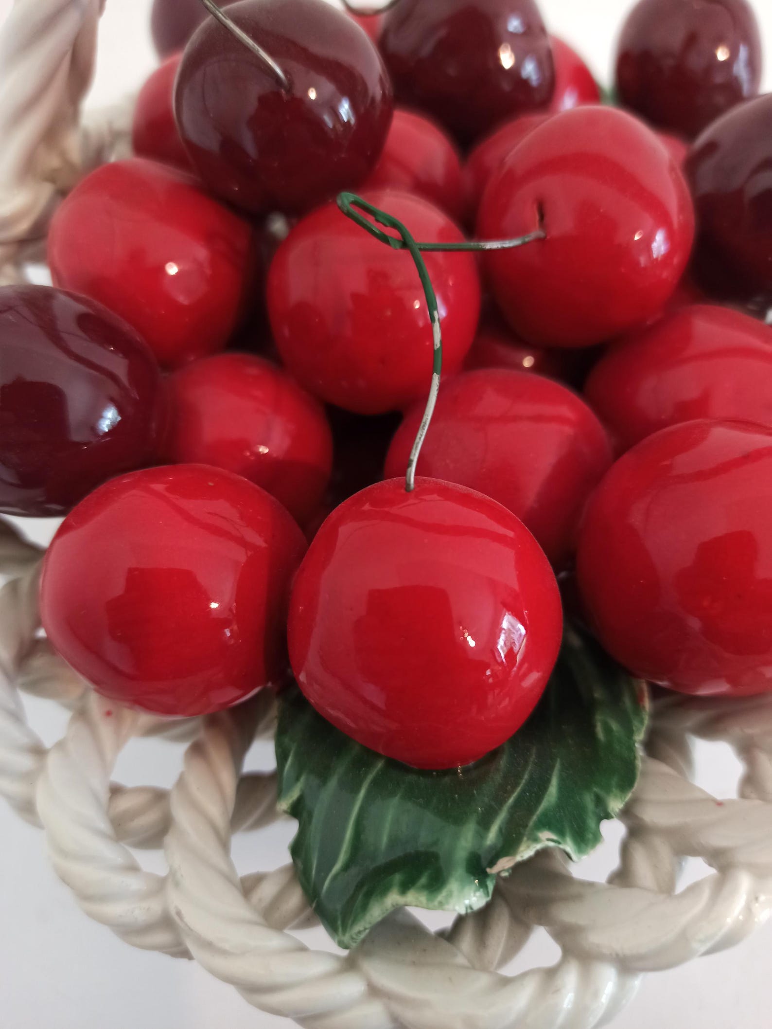 Vintage Ceramic Fruit Bowl With Ceramic Fruit. Made in Italy. Very Good ...