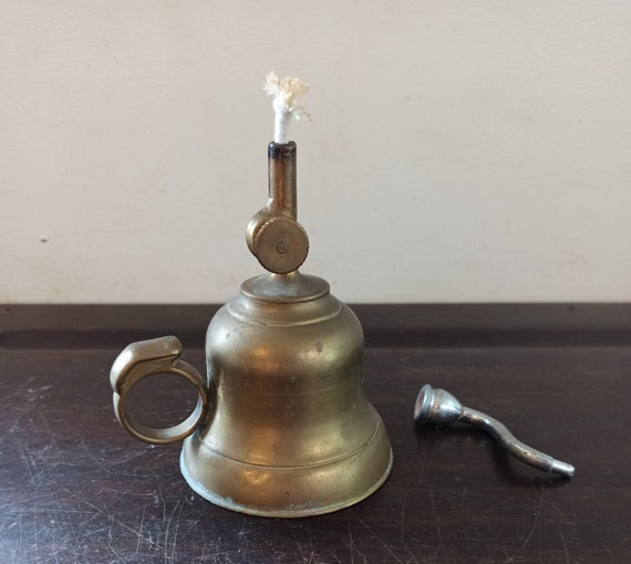 Antique Victorian Hand Held Oil Lamp. With Adjustable Wick And | Etsy