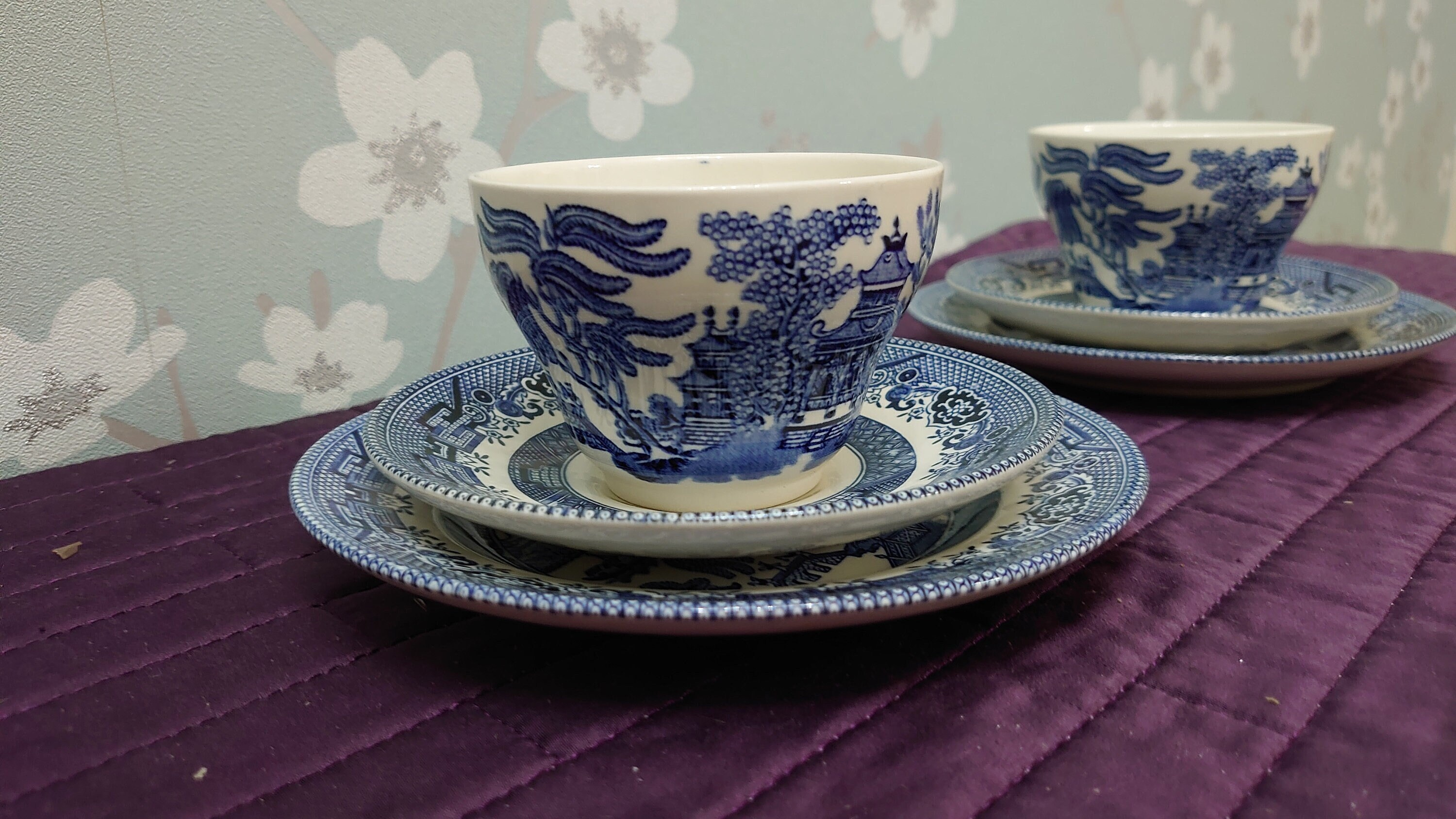 Ringtons Tea Ltd Six Piece Tea Set 2 Blue and White Trios of - Etsy
