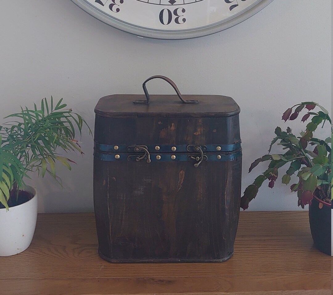 Wooden Rustic Wine Carrier. Made by a Cooper, Capacity for Three ...
