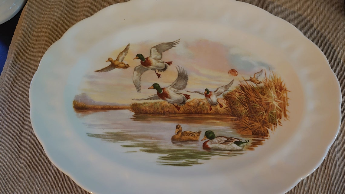 Sovereign China Mallard Duck Platter - 34cm by 26.5cm - Very Good to ...