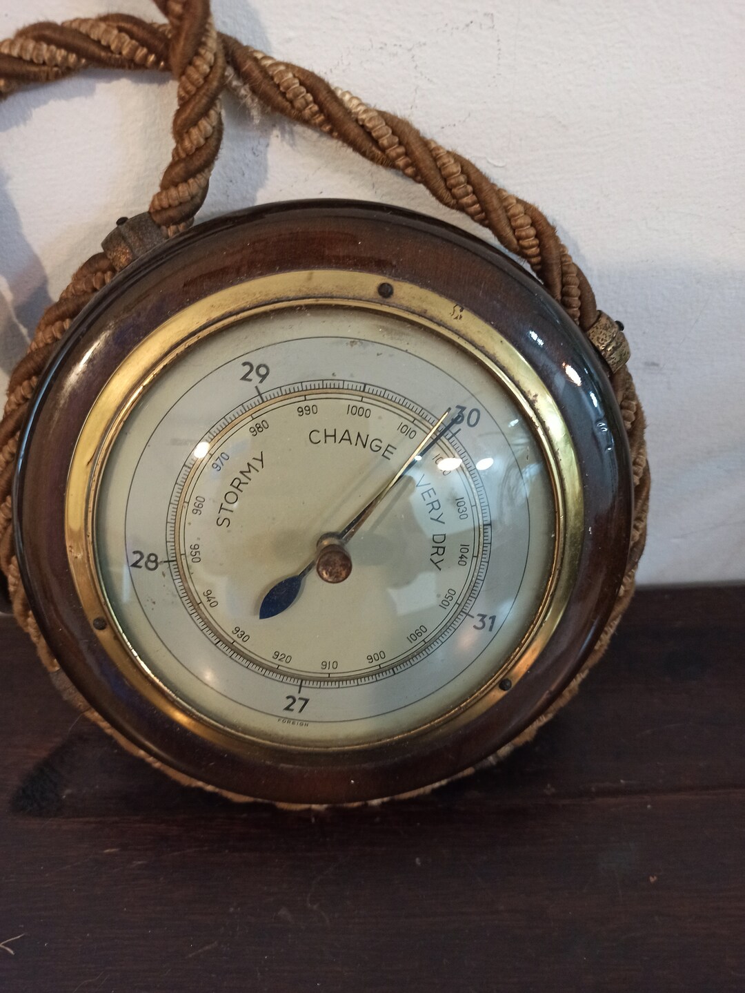 Vintage Round Barometer. Wall Hung. Working. - Etsy