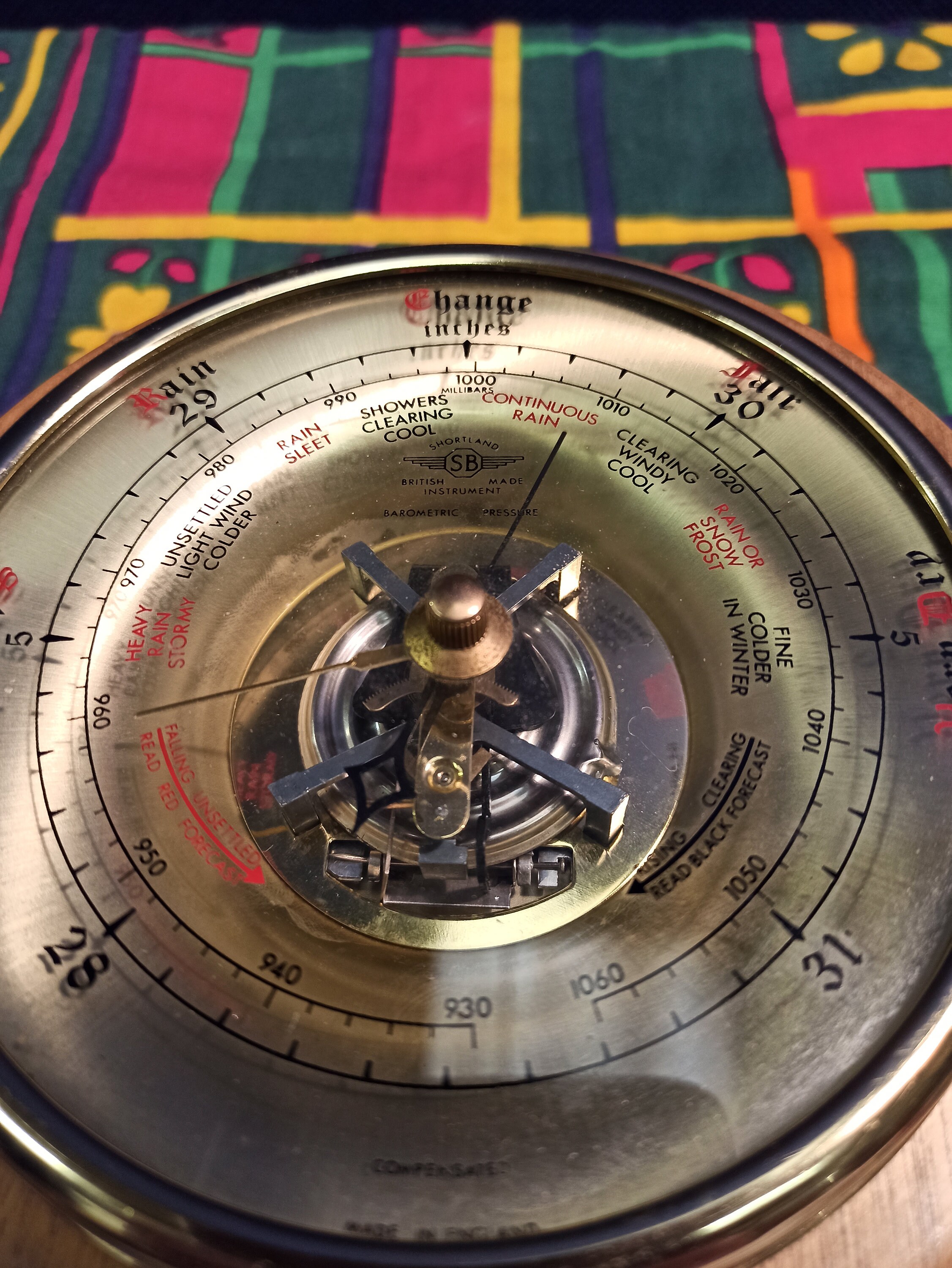 Shortland SB Compensated Barometer Wood and Brass Skeleton - Etsy