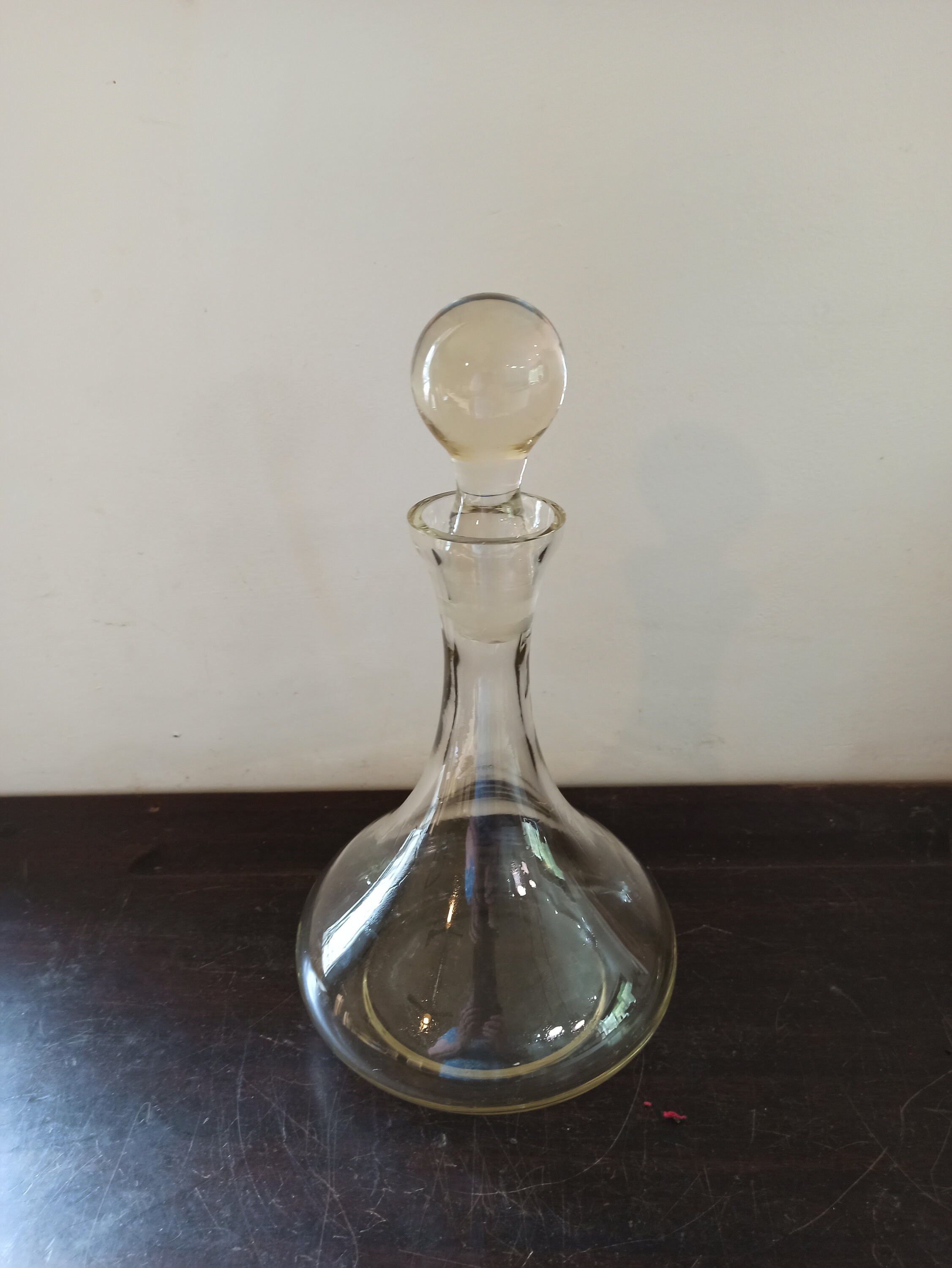 Vintage Plain Glass Flat Bottomed Decanter. - Etsy UK