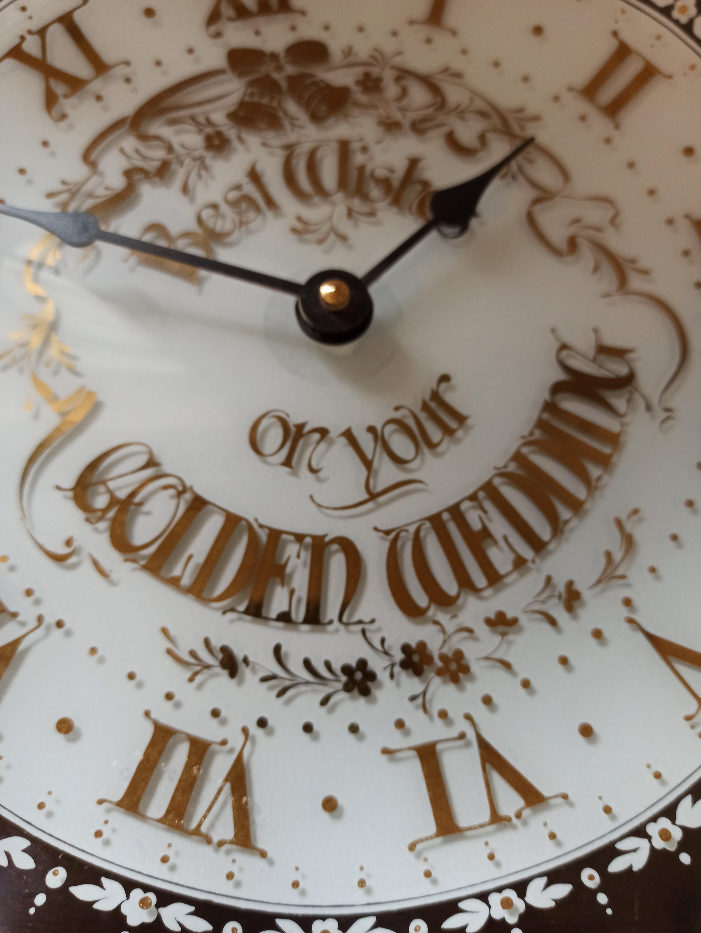 Vintage Golden Wedding Anniversary Wall Clock. Battery - Etsy UK