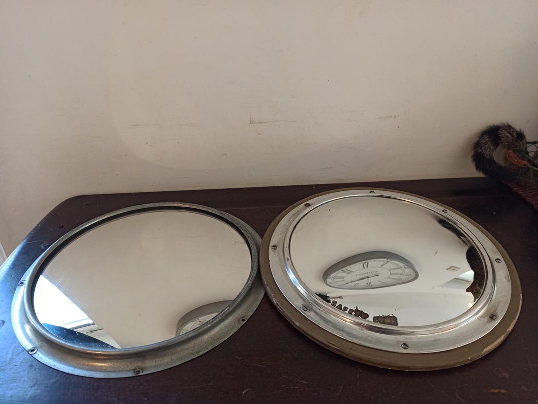 A Pair of English Public Transport Bus Safety Mirrors. Double Decker ...