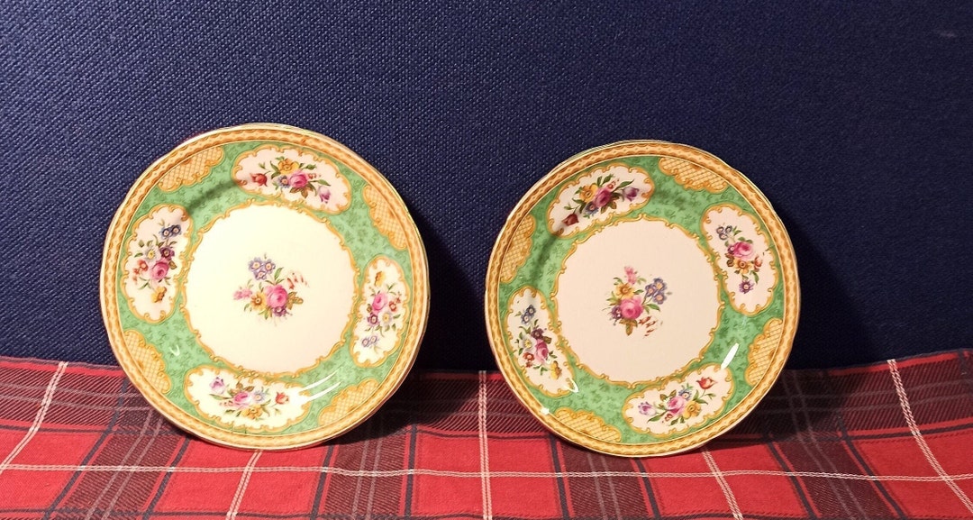 Decorative Grosvenor China Plates 'sandringham' Design. Good Condition ...