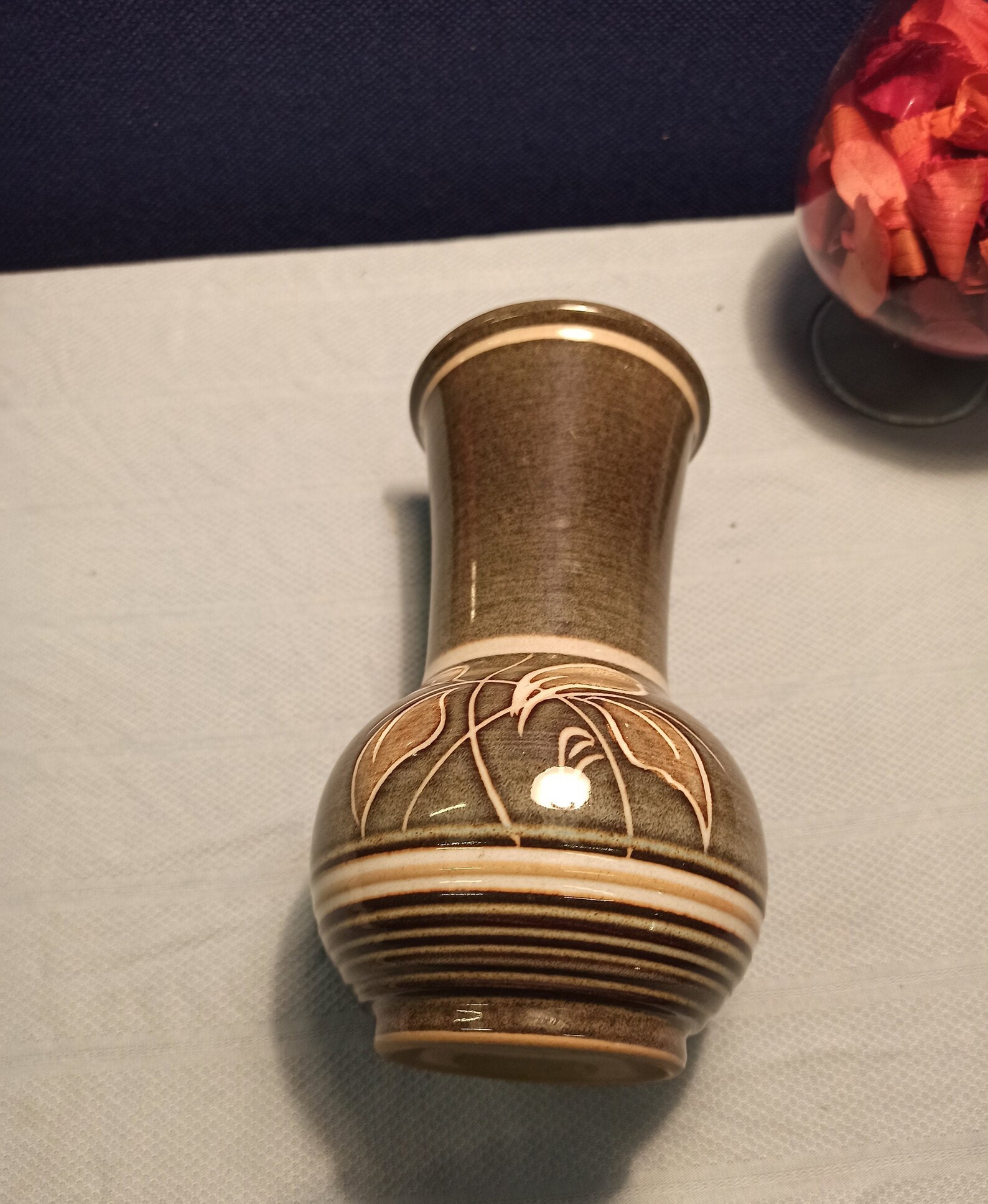 Brown Denby Vase - Excellent Condition - 17cm Tall! - Etsy