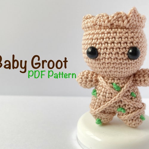 Crocheted Baby Groot Pattern Crochet Amigurumi Baby Groot Pattern PDF ...