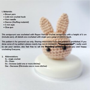 Crochet Pattern : Bunny Head Amigurumi PDF Pattern - Etsy