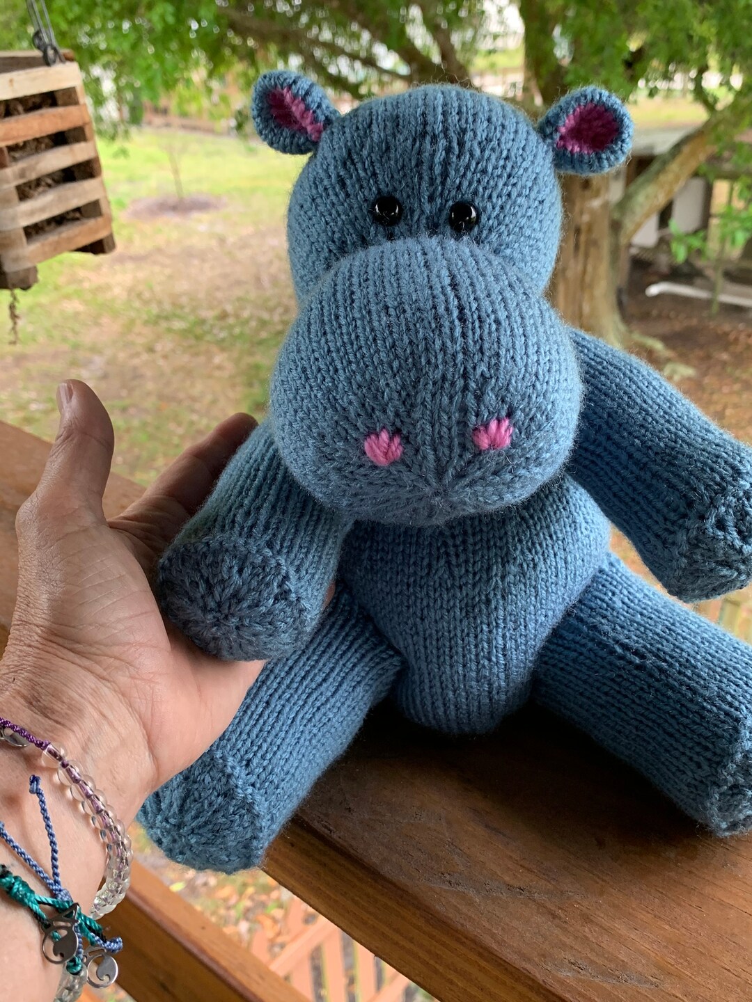 Happy Knitted Hippo - Etsy