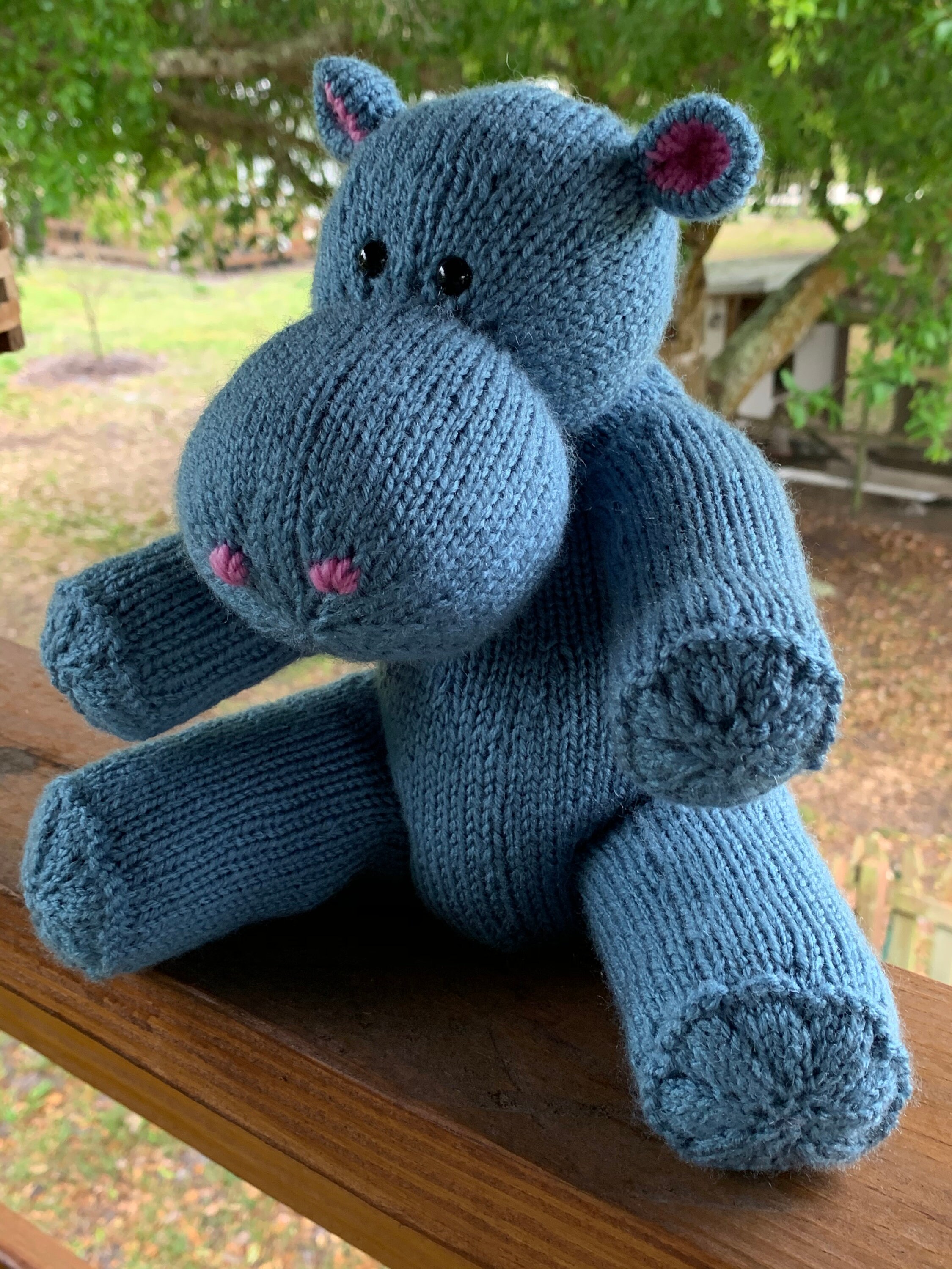 Happy Knitted Hippo - Etsy