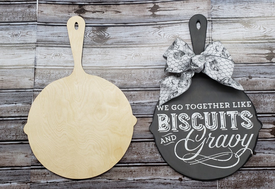 Frying Pan Unfinished Wood Cut Out, Blank Wood for Door Hanger or DIY ...