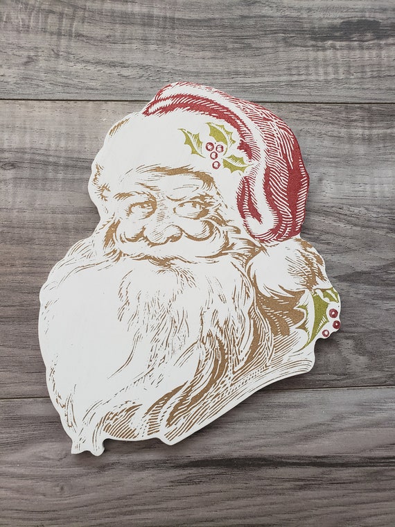 Santa Unfinished Wood Cutouts. Includes Two Santa cutouts 1/4 | Etsy