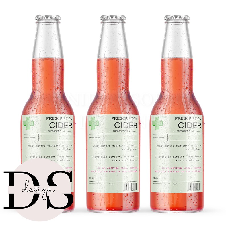 Prescription Cider Label Cider Bottle Label Cider Gift | Etsy