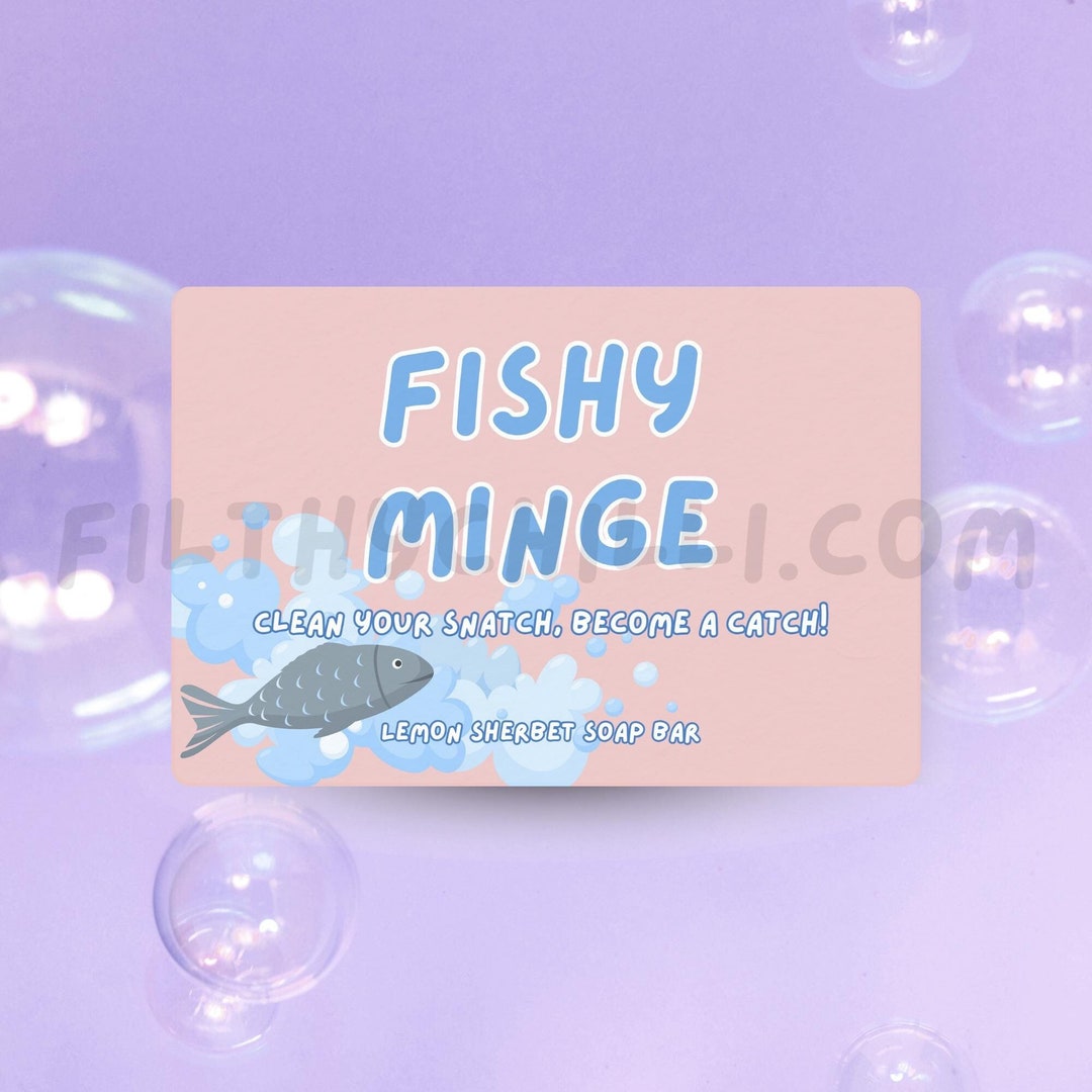 Fishy Minge Soap Bar, Funny Stocking Filler, Gift for Sister, Gift for ...