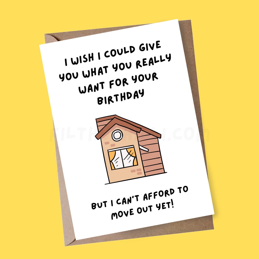 Funny 'moving Out' Birthday Card for Parents - Etsy