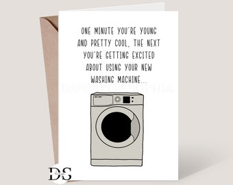 Happy Birthday Card Funny Birthday Card Washing Machine - Etsy UK