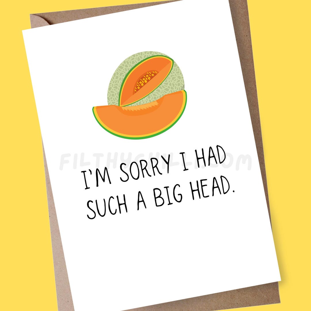 Funny 'big Head' Mother's Day Card, Rude Inappropriate Card - Etsy