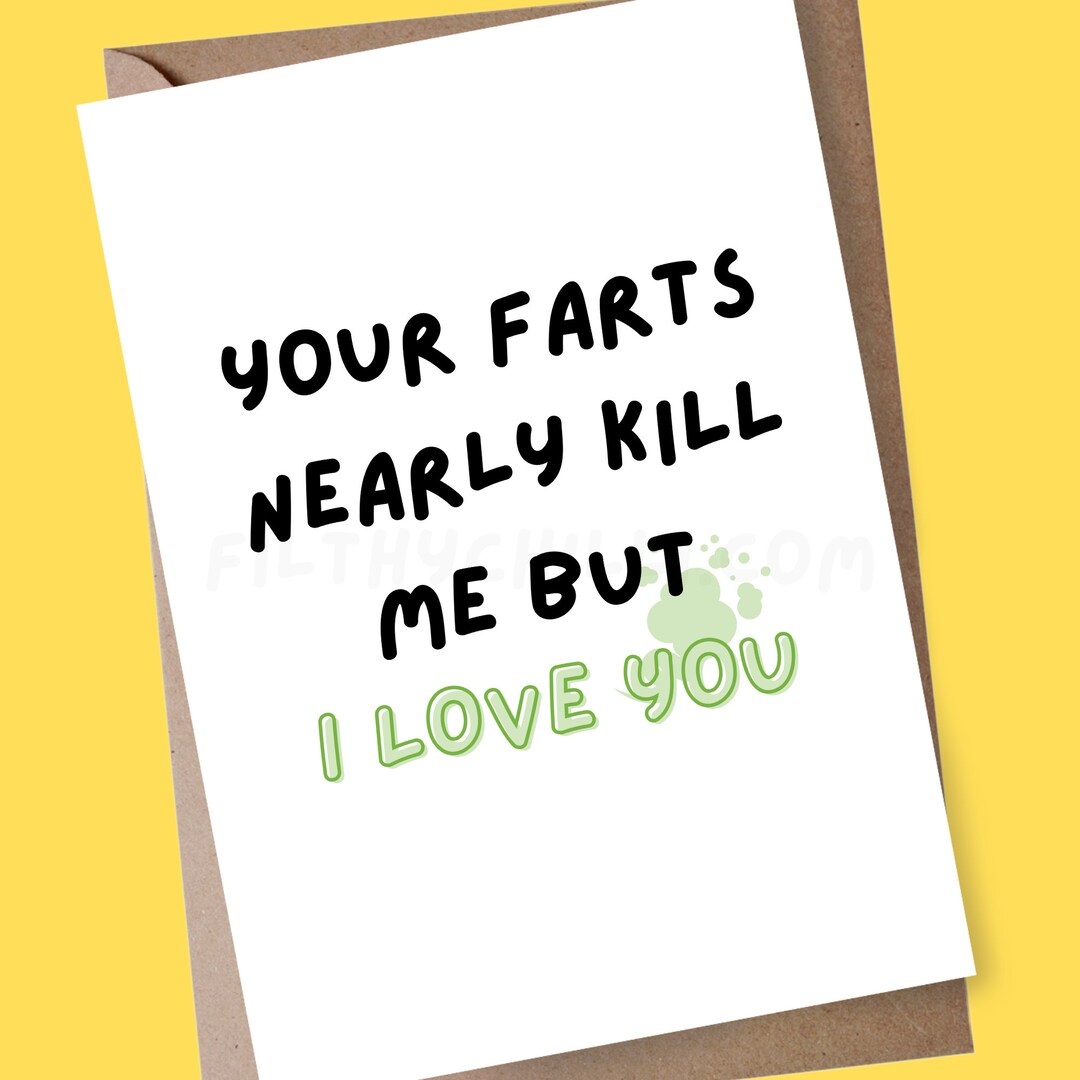Your Farts Funny Birthday Card for Him, Offensive Birthday Card for ...