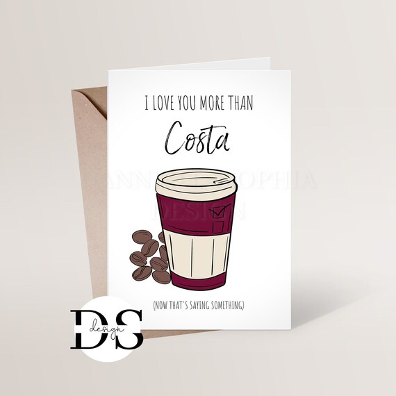 Costa Card Coffee Birthday Card Costa Coffee Costa Gift | Etsy