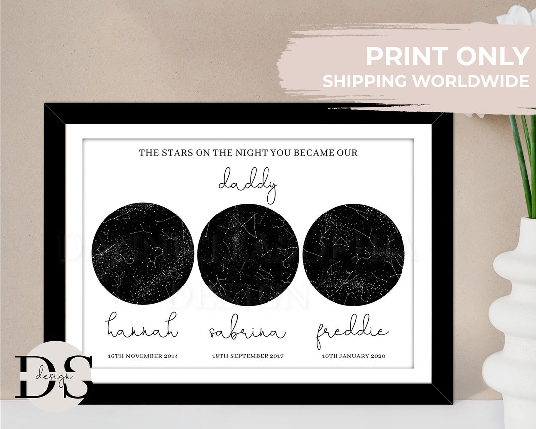 Night Sky Star Map, Star Map Gift, Night Sky Print, Star Map ...