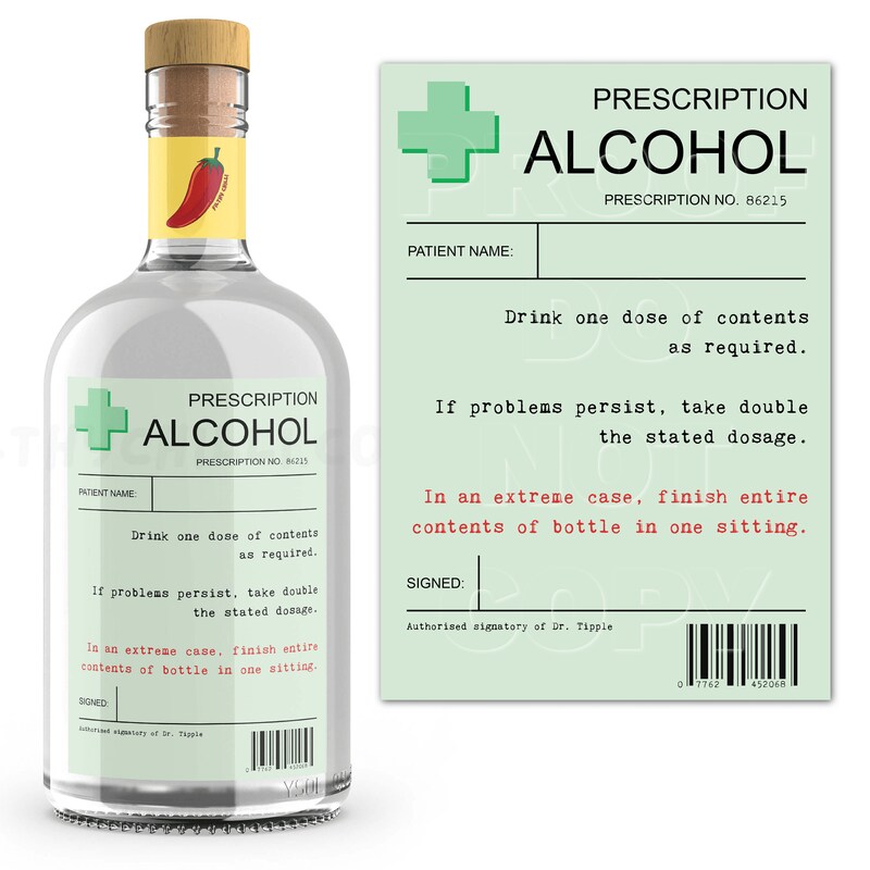 Alcohol Label - Etsy