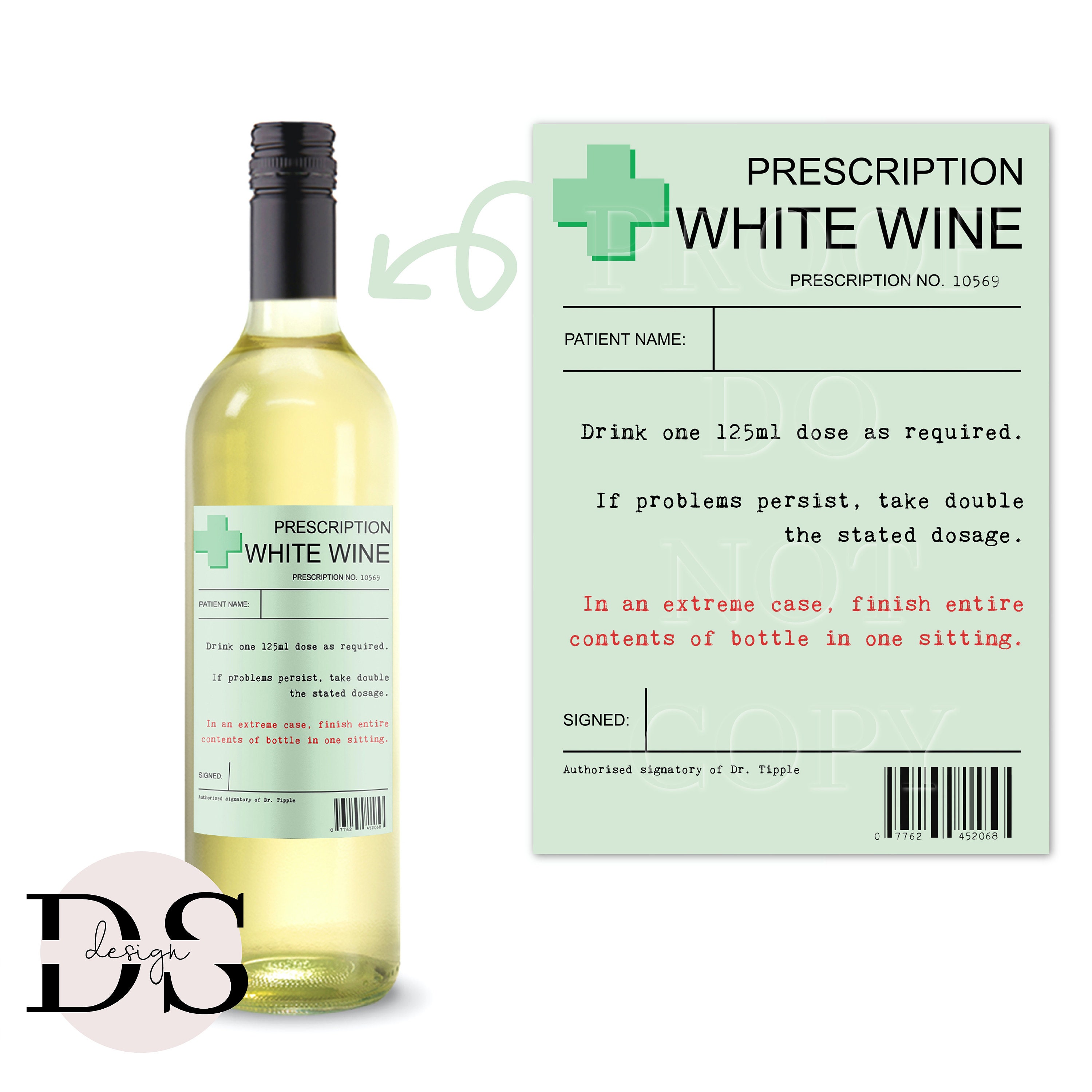 White Wine Bottle Labels