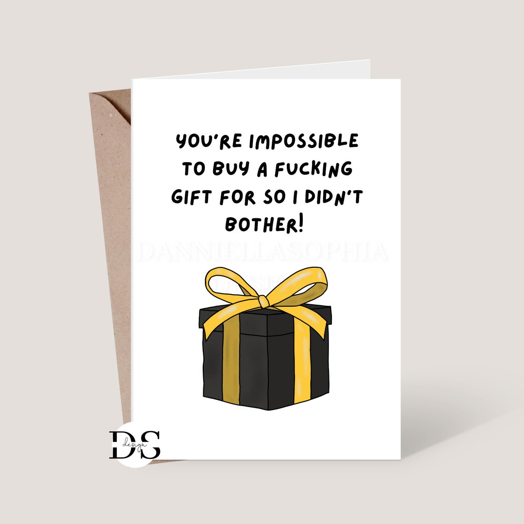 Impossible Gift Card Funny Birthday Card for Him Funny - Etsy