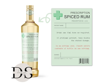 Personalised White Rum Bottle Label Any Name and Message - Etsy UK