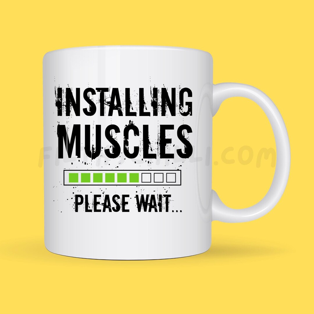 Installing Muscles Mug, Joke Mug, Office Gifts, Gift for Coworker ...