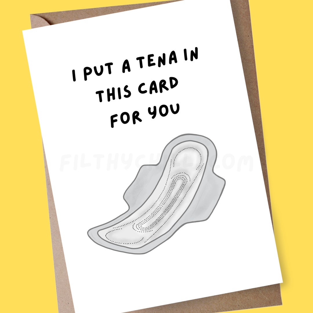 Funny 'put a Tena' Birthday Card, Prank Gift for Friend - Etsy UK