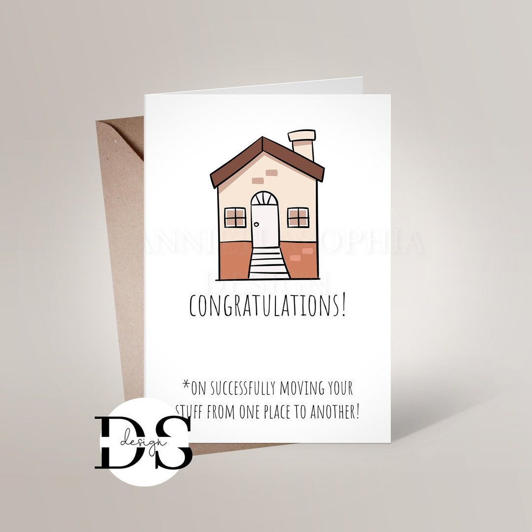 Funny New House Card, New Home Card, Moving House Card, Housewarming ...