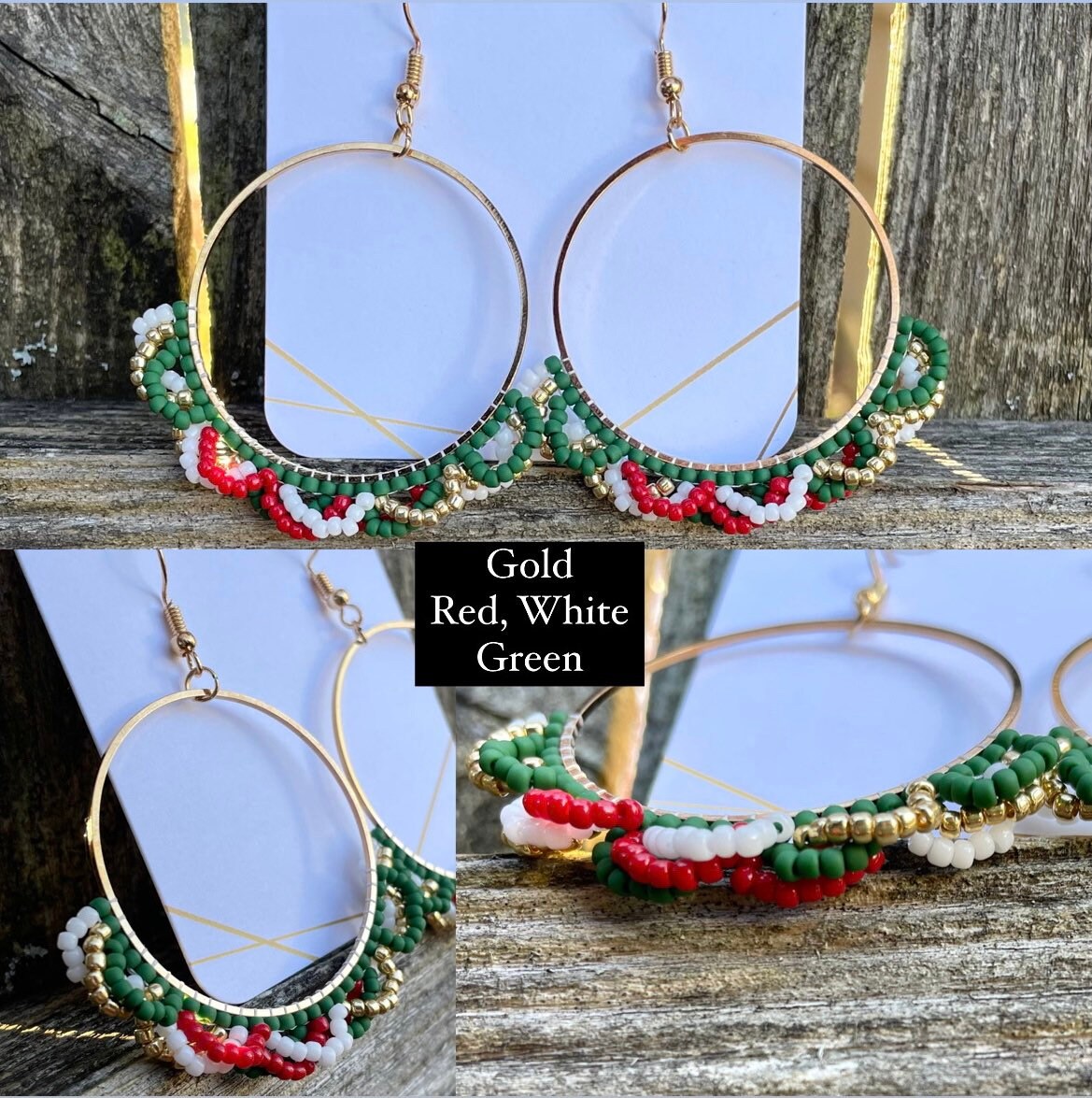 Lisa Hoops • 40mm Bronze or Gold• Multiple Color Options - Etsy