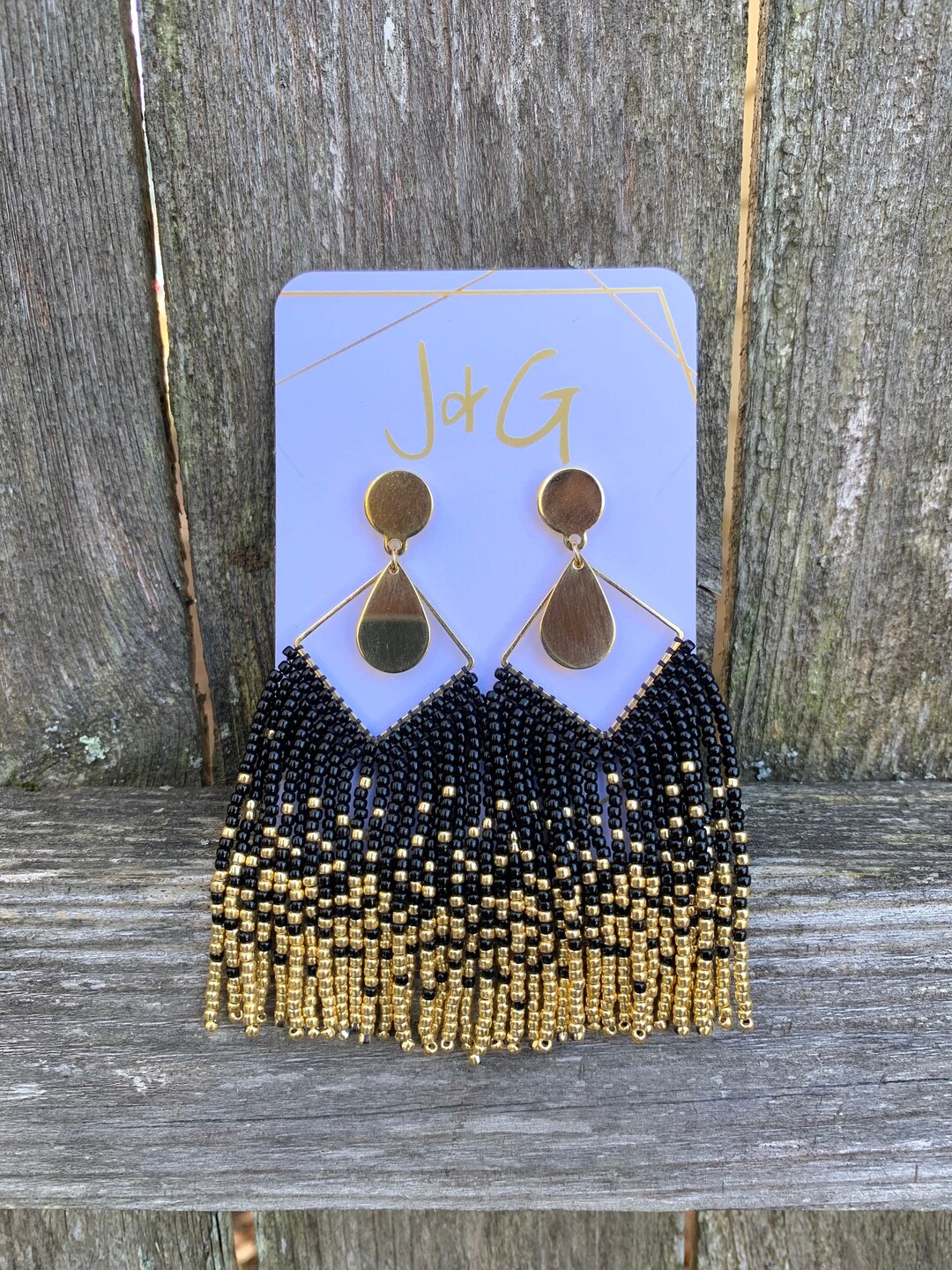 Kelly Earrings • Circular Gold Stud • 20mm Gold • Black + Gold Ombré - Etsy