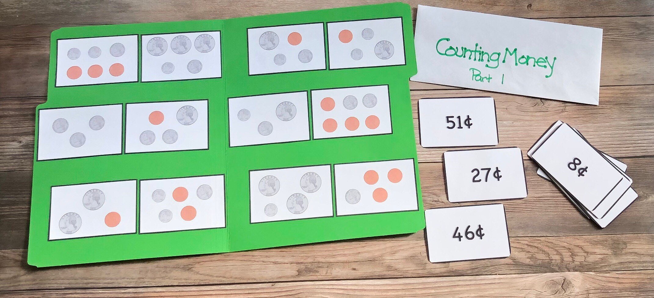 Counting Money File Folder Games - Identifying Coins and Bills - Money ...