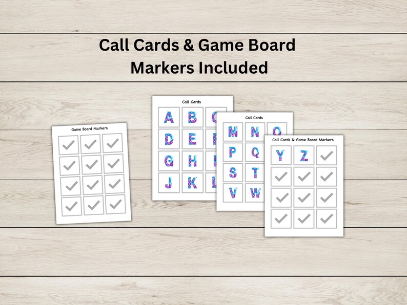 Alphabet Bingo - 30 Different Game Cards - Call Cards and Game Board ...