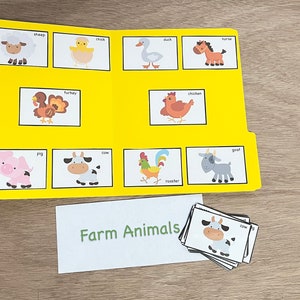 Animal File Folder Games- Matching - Farm, Ocean and Woodland Animals ...