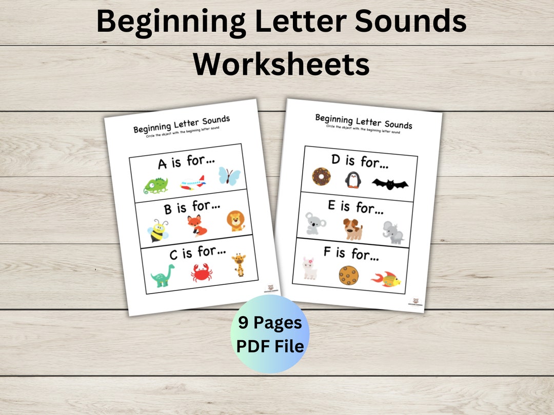 Beginning Letter Sounds Worksheets A is For... First Letter Sounds ...