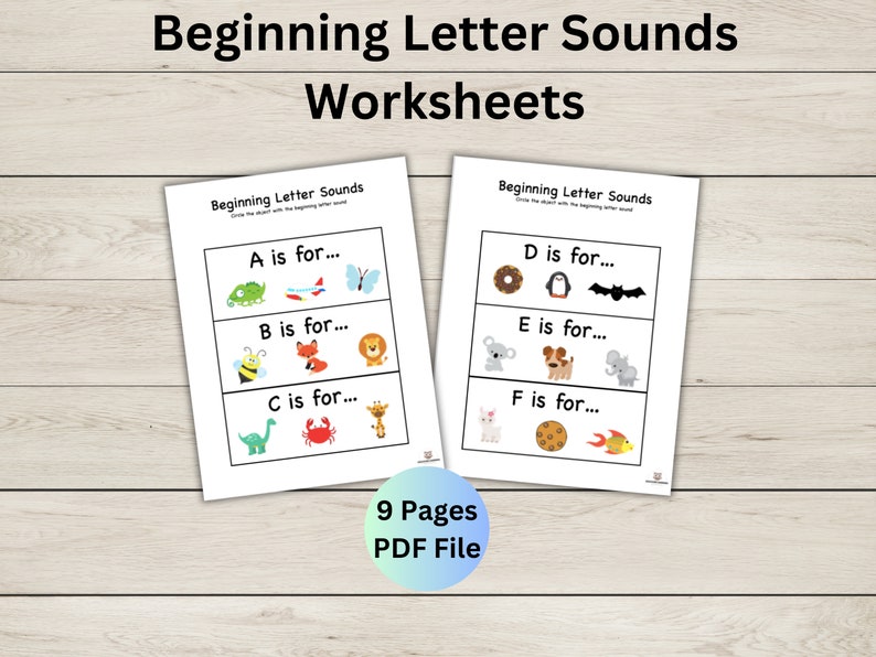 Beginning Letter Sounds Worksheets A is For... First Letter Sounds ...