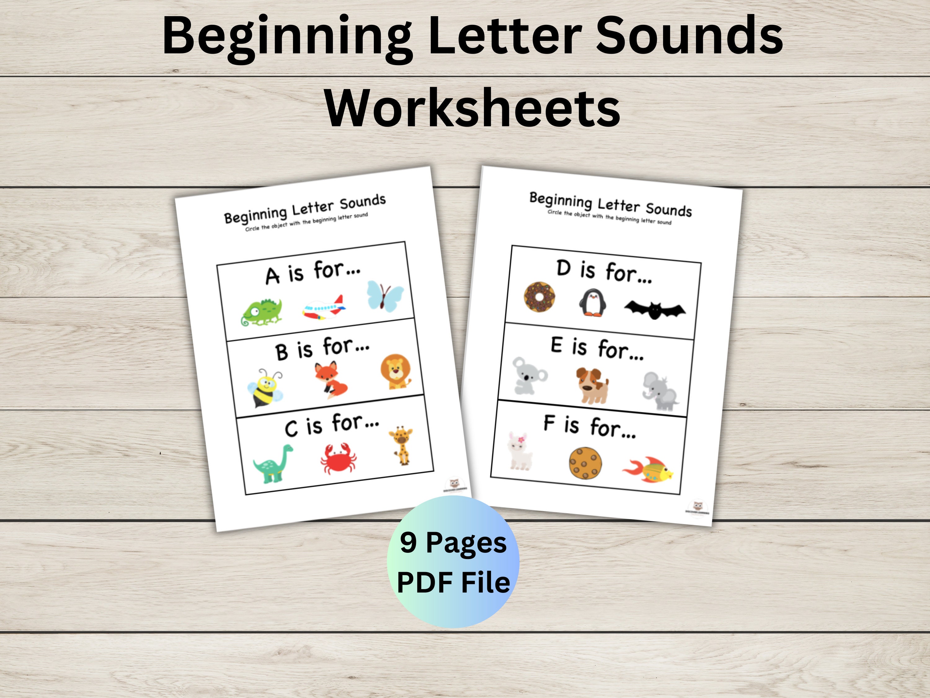 Beginning Letter Sounds Worksheets A is For... First Letter Sounds ...