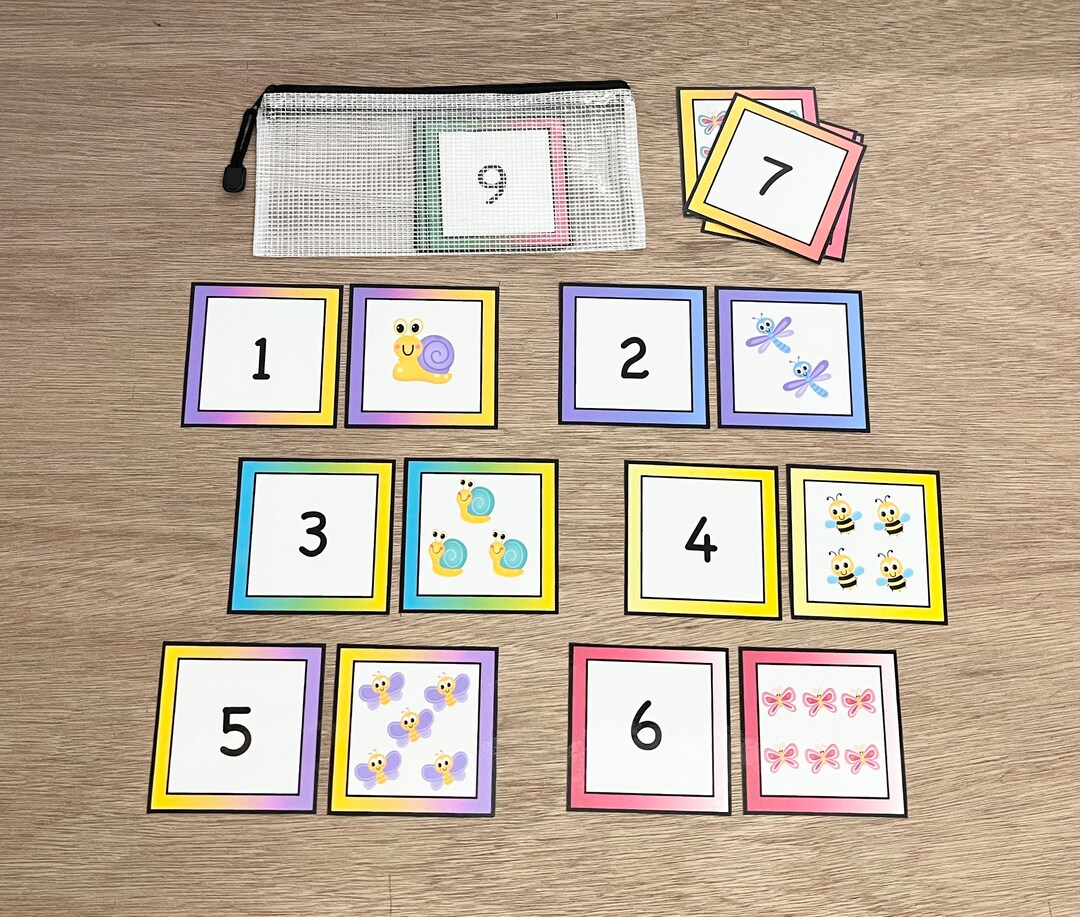 Counting Flash Cards Bugs Numbers 1 to 10 Laminated - Etsy