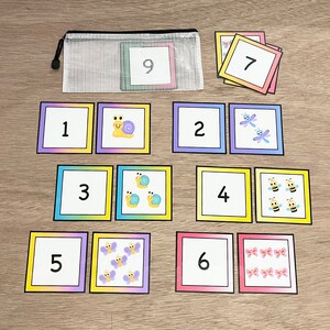 Counting Flash Cards Bugs Numbers 1 to 10 Laminated - Etsy